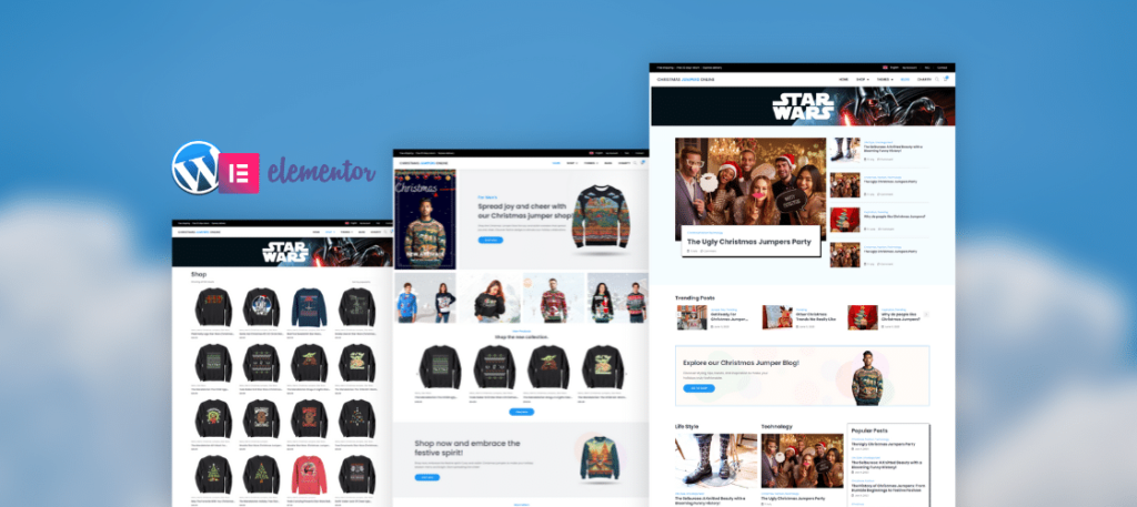 Winter Clothing Website Design for Christmas Jumpers Online